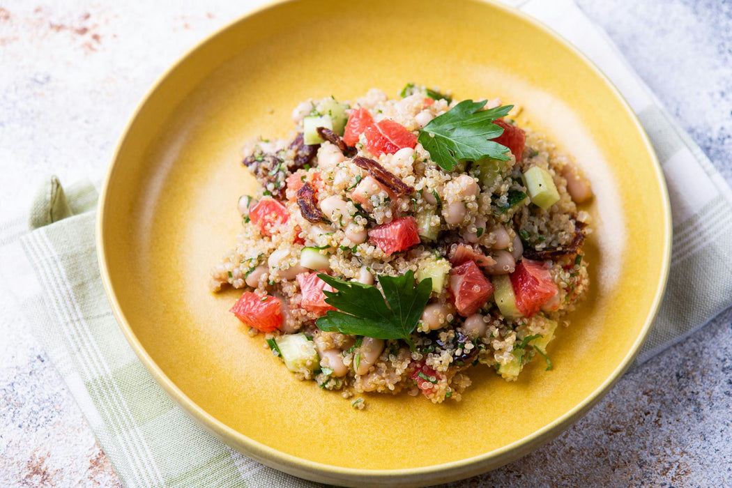 Kinoa ja valge oa salat – Clean Kitchen